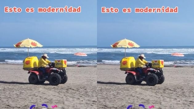 Heladero llegó con cuatrimoto a la playa y los usuarios reaccionan ...